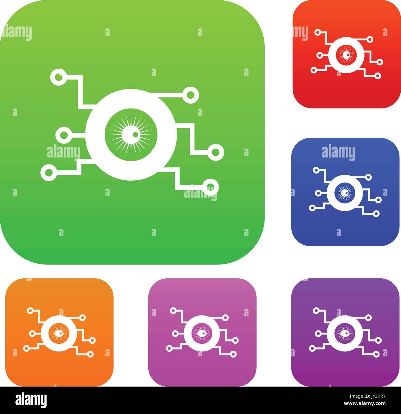 Cyber eye symbol set collection Stock Vector Image & Art - Alamy