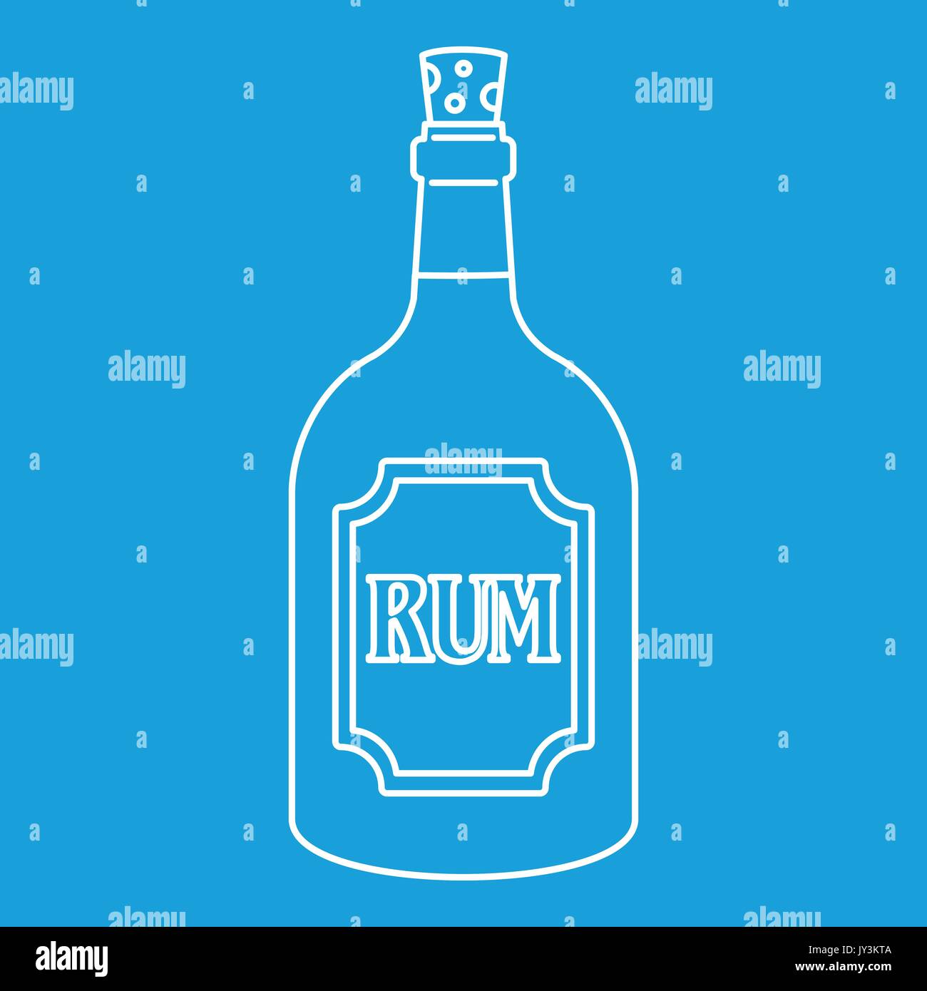 Rum icon, outline style Stock Vector Image & Art - Alamy
