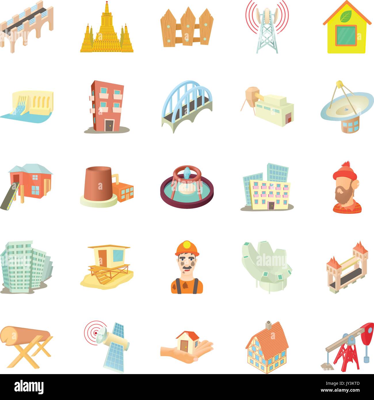 Subject icons set, cartoon style Stock Vector Image & Art - Alamy