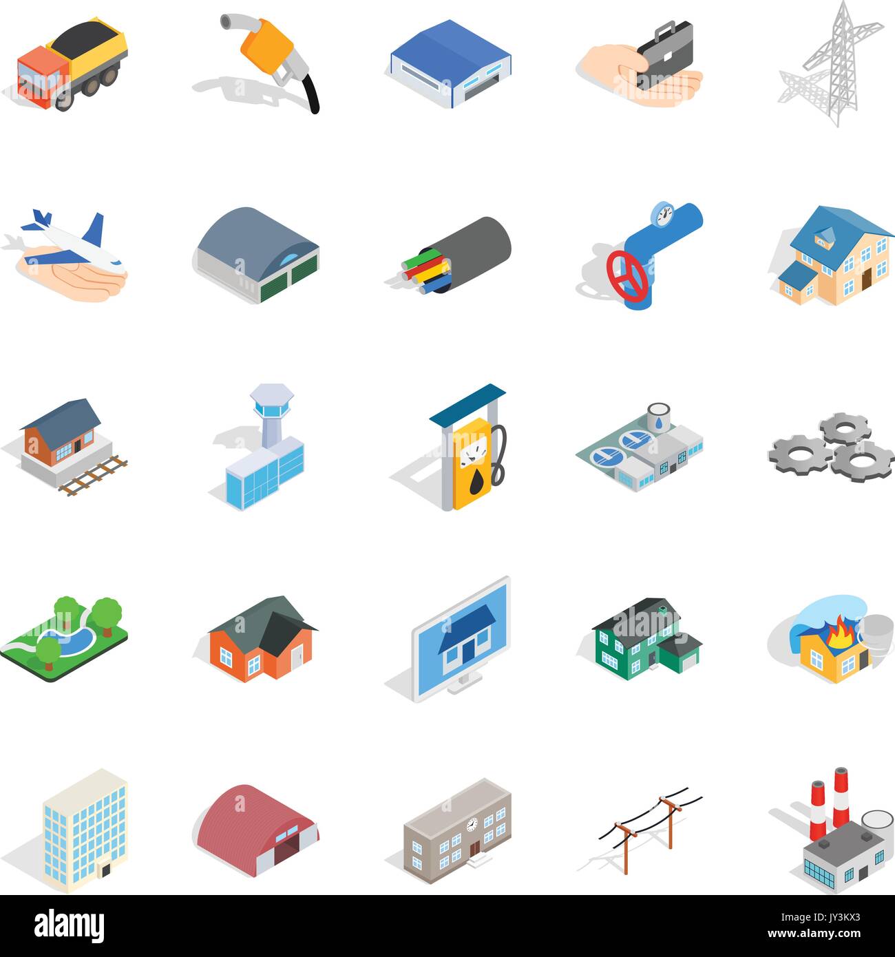 Project icons set, isometric style Stock Vector Image & Art - Alamy