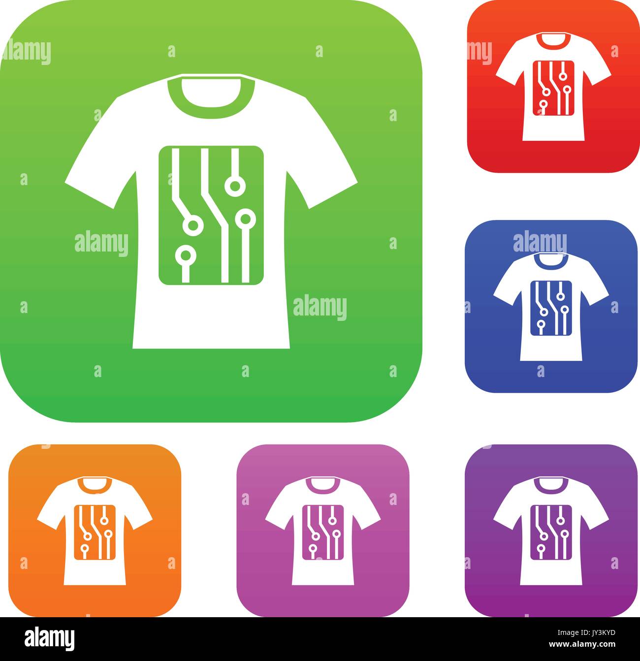 Electronic t-shirt set collection Stock Vector Image & Art - Alamy
