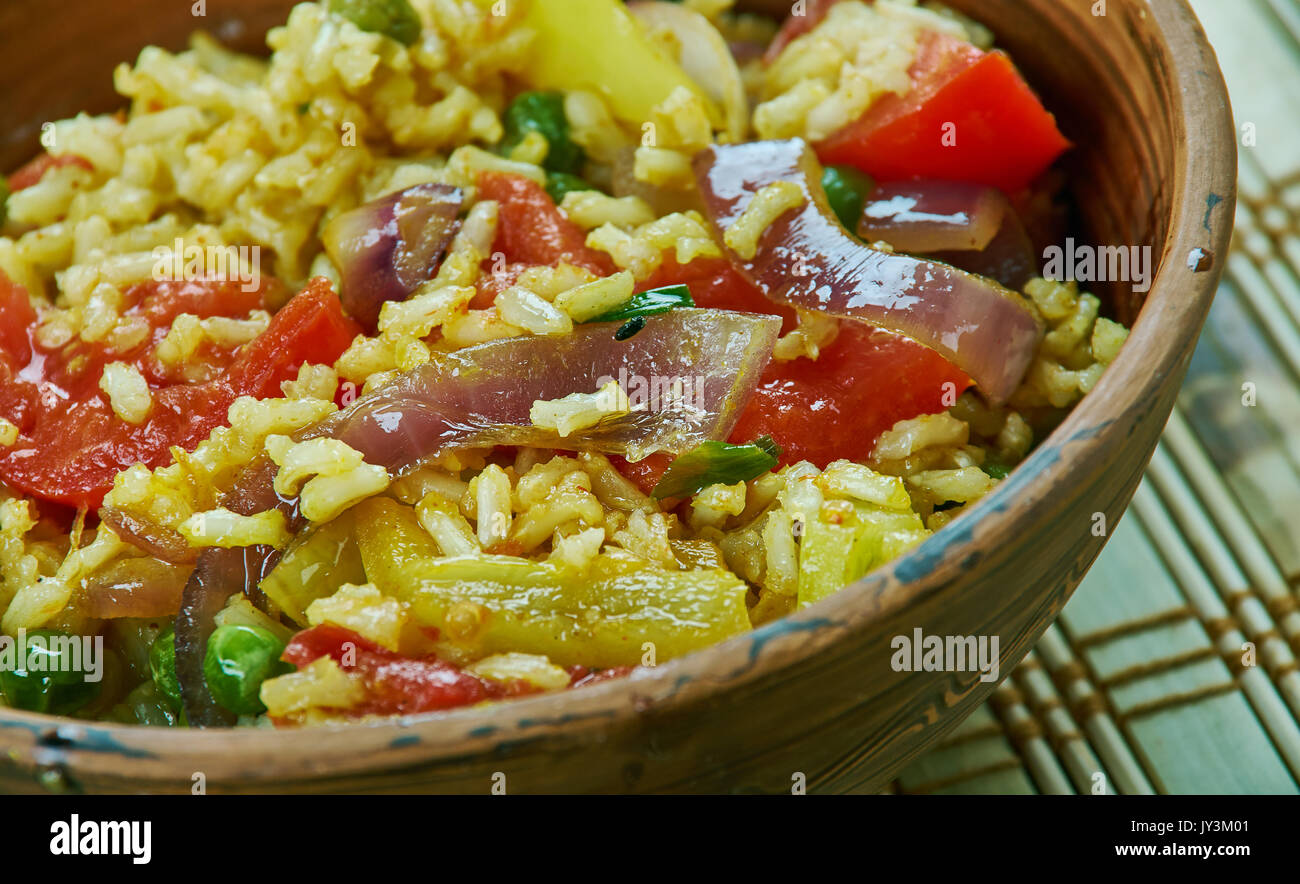 Tawa Pulao - Indian rice dishes, Popular street food Stock Photo - Alamy