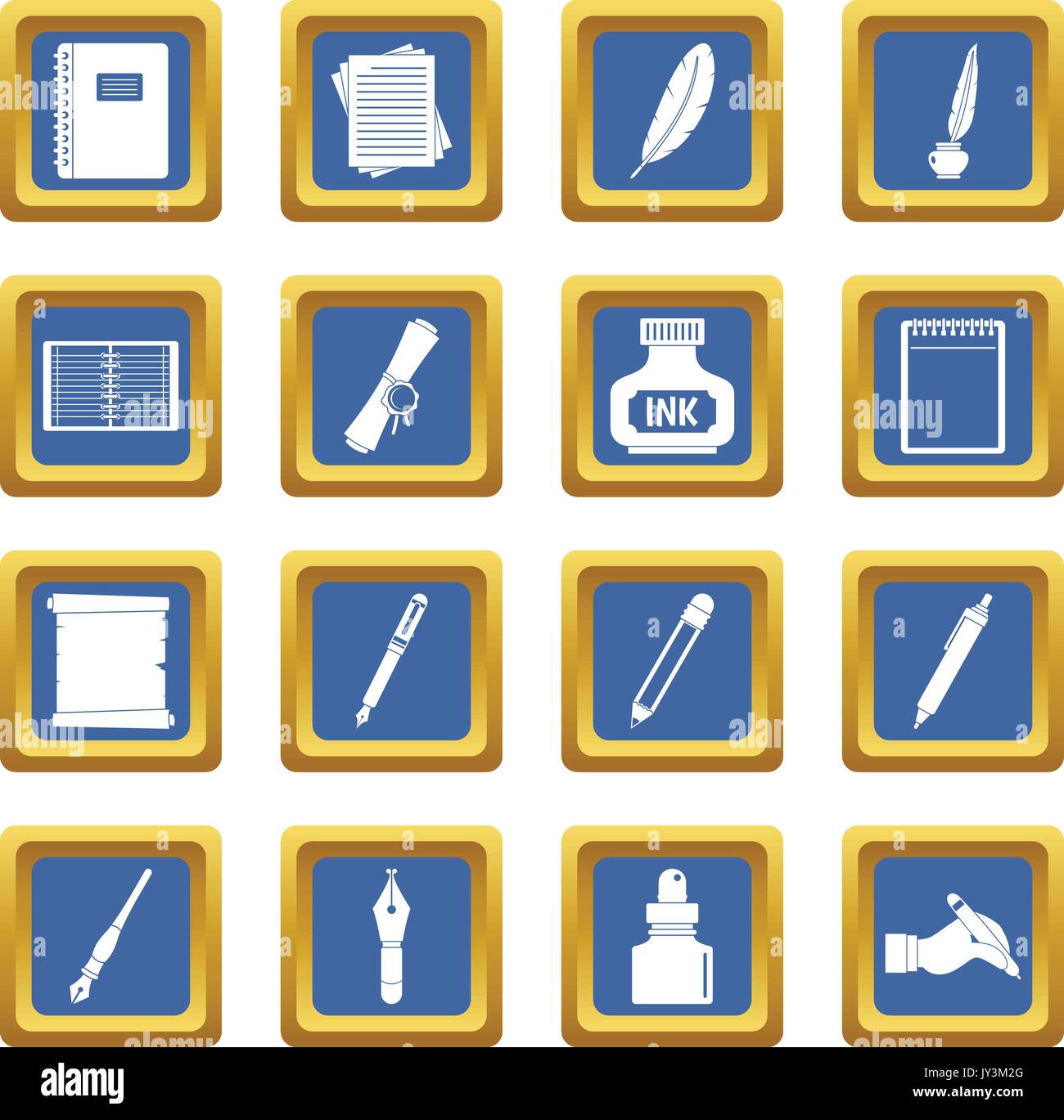 Hand Pen Blue Drawing Stock Vector Images - Alamy