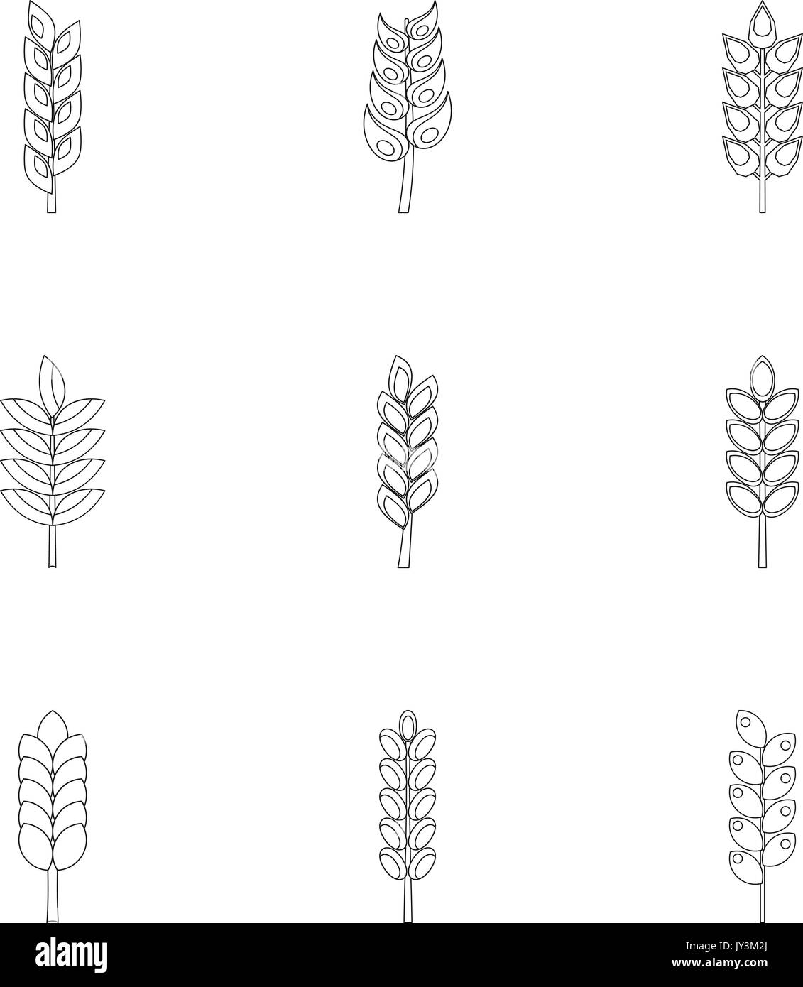 Grains icon set, outline style Stock Vector Image & Art - Alamy