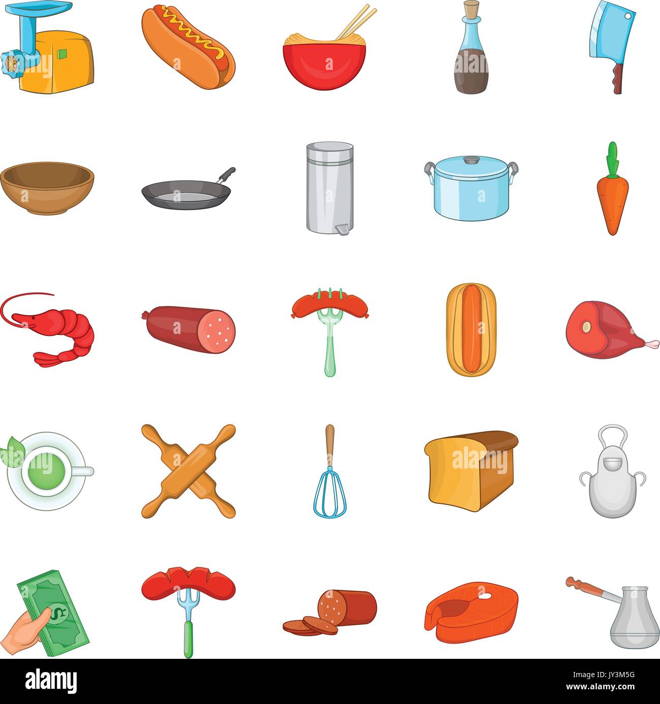 Beverage icons set, cartoon style Stock Vector Image & Art - Alamy