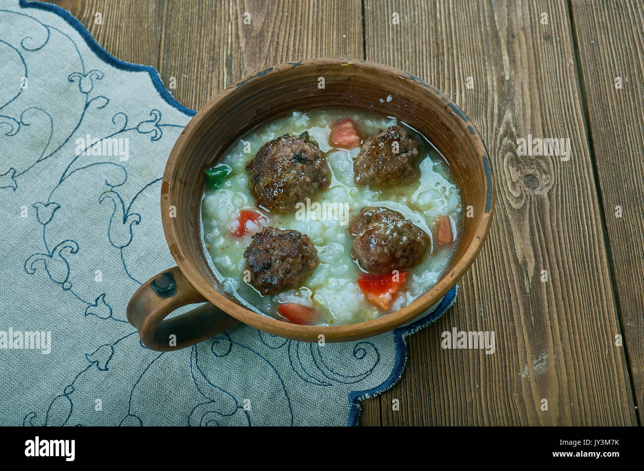 Persian Meatball Soup -Koofteh, close up Stock Photo - Alamy