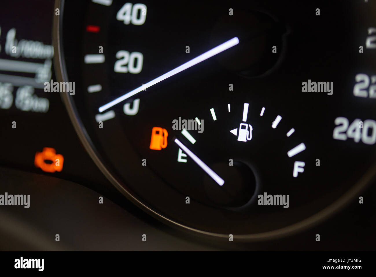 Fuel economy theme. Empty car gas tank Stock Photo - Alamy