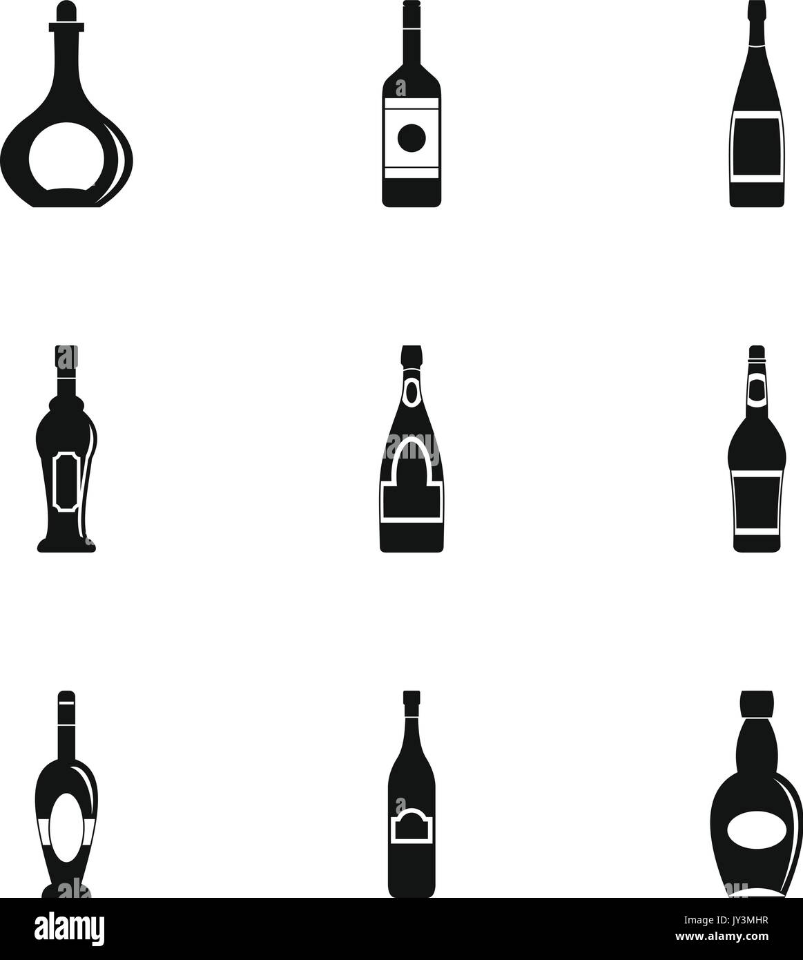 Bottles icon set, simple style Stock Vector Image & Art - Alamy