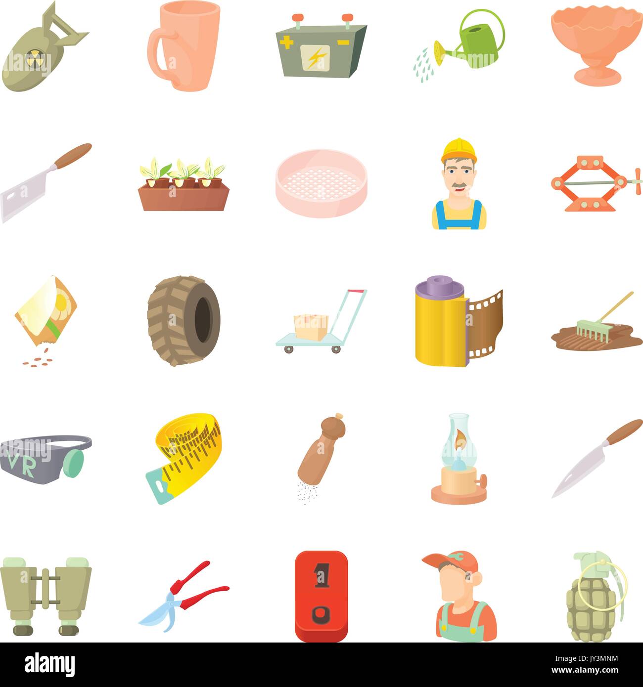 Handicraft icons set, cartoon style Stock Vector Image & Art - Alamy