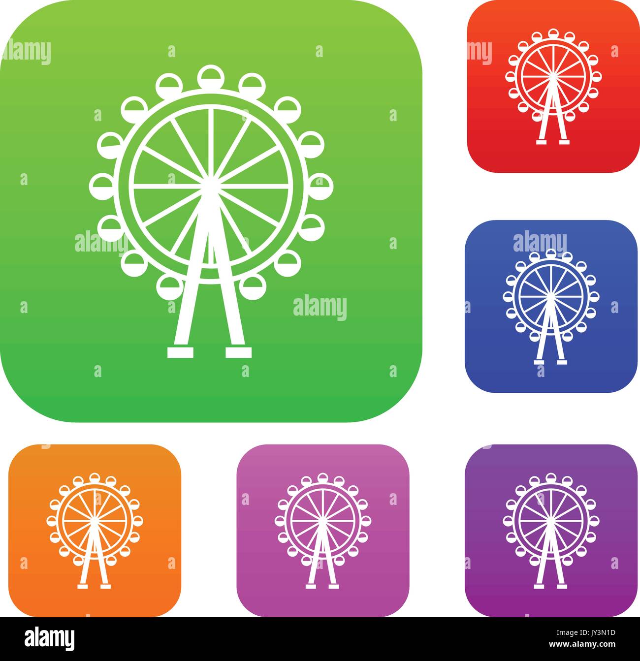 Ferris wheel set collection Stock Vector Image & Art - Alamy
