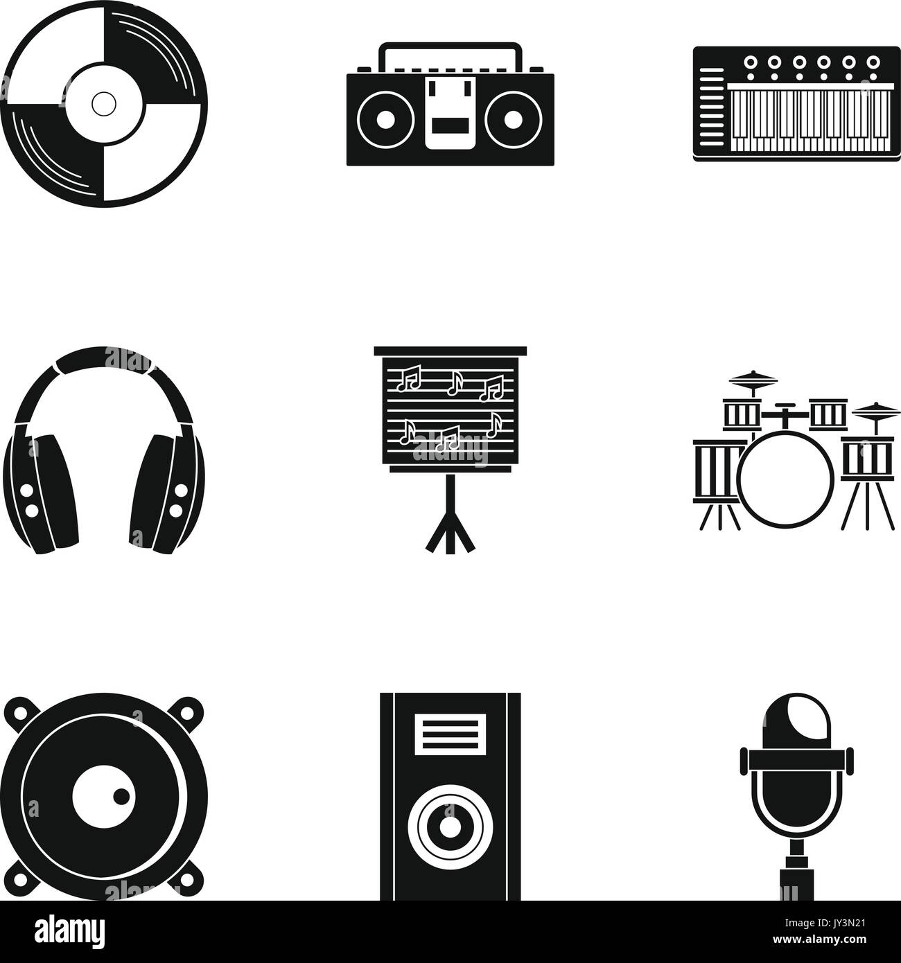 Sound studio icon set, simple style Stock Vector Image & Art - Alamy