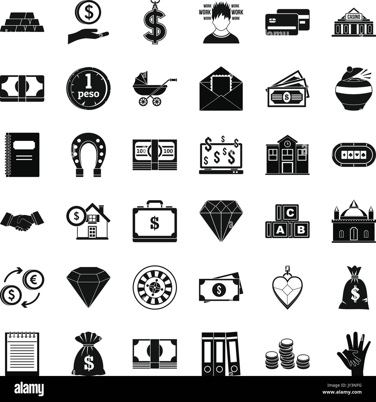Money deposit icons set, simple style Stock Vector Image & Art - Alamy