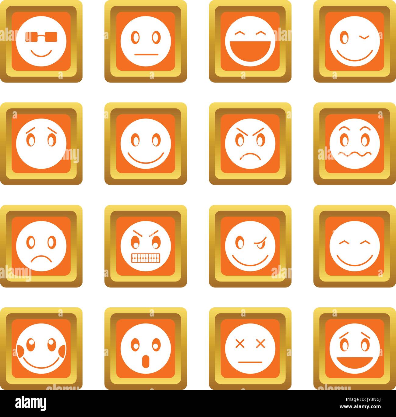 Frightened emoticon face icons hi-res stock photography and images - Alamy