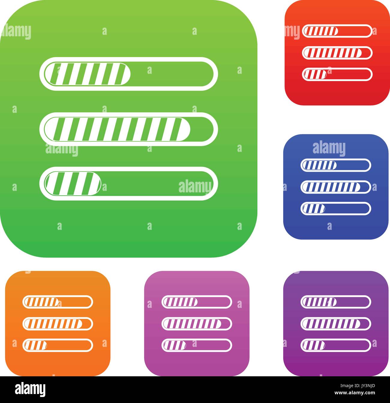 Sign horizontal columns load set collection Stock Vector Image & Art ...