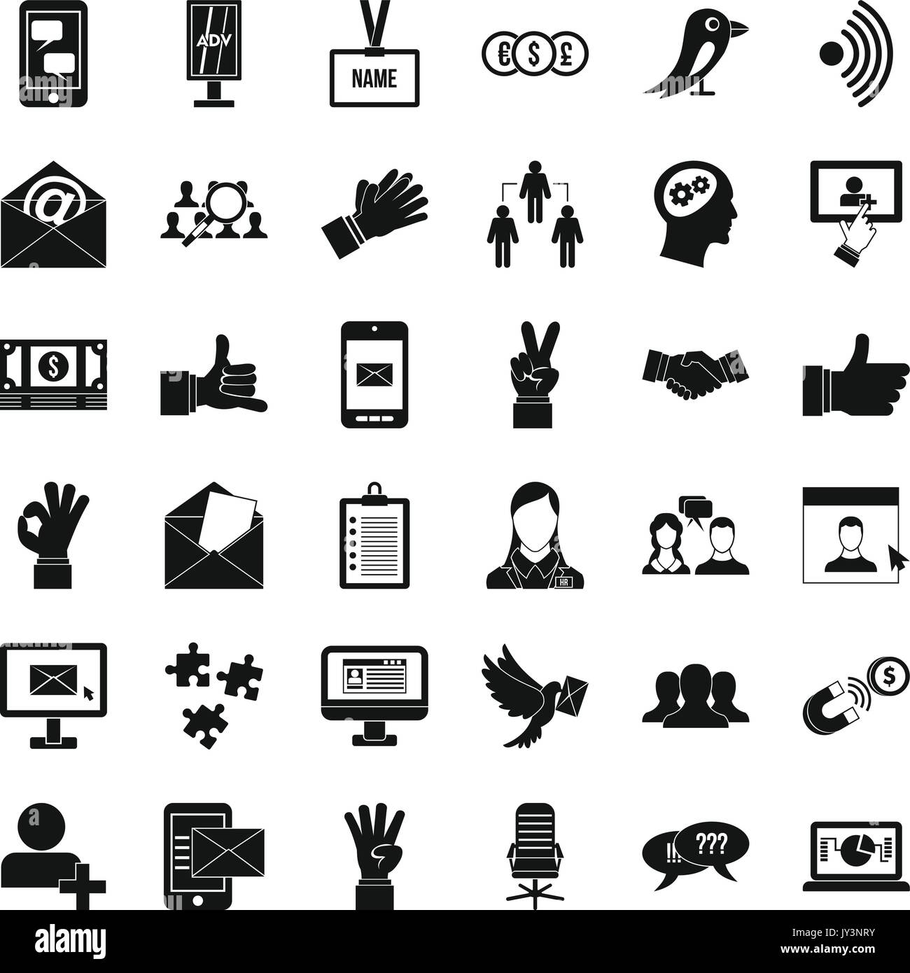 Team dialog icons set, simple style Stock Vector Image & Art - Alamy