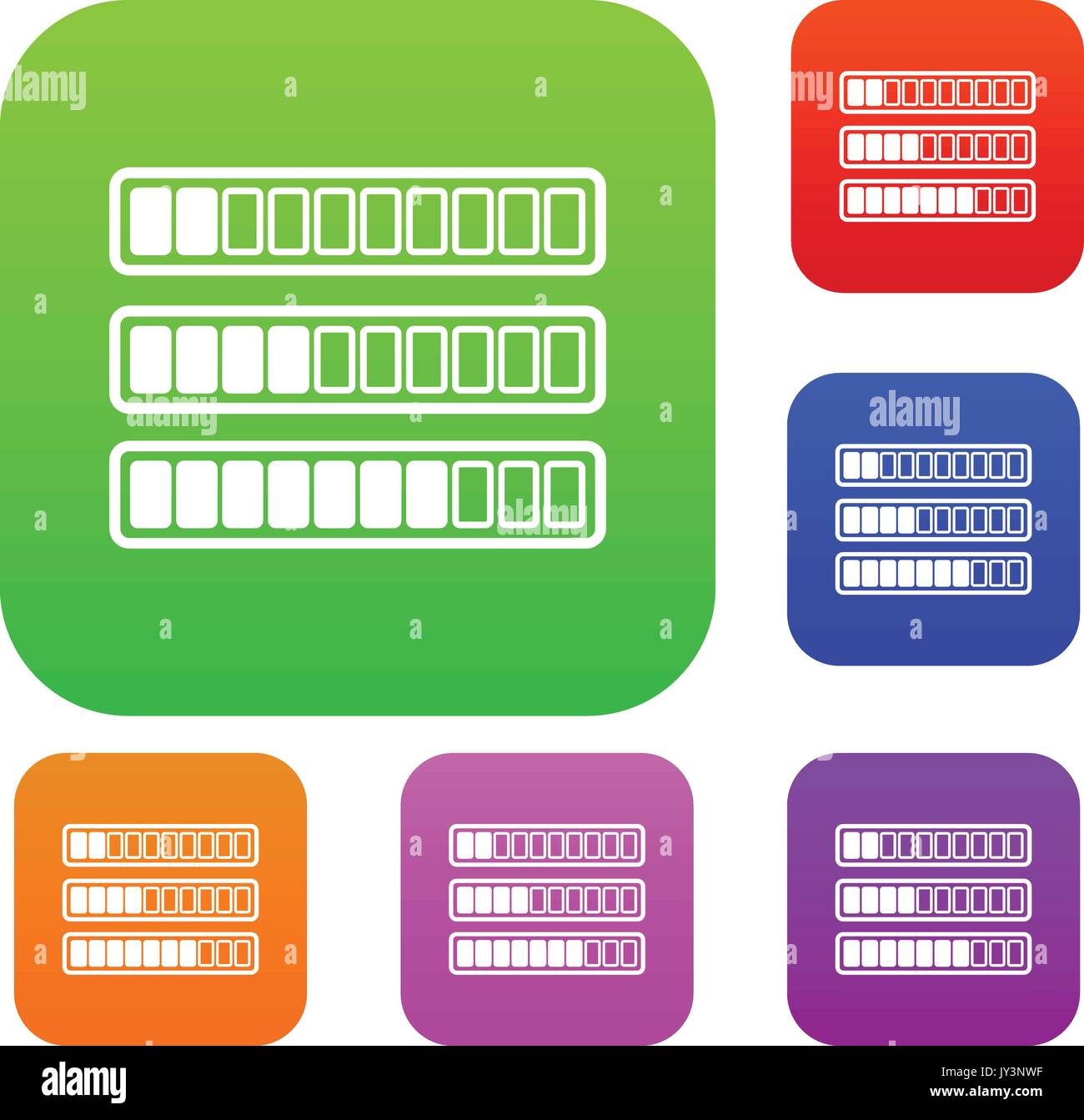 Sign horizontal columns download online set collection Stock Vector ...