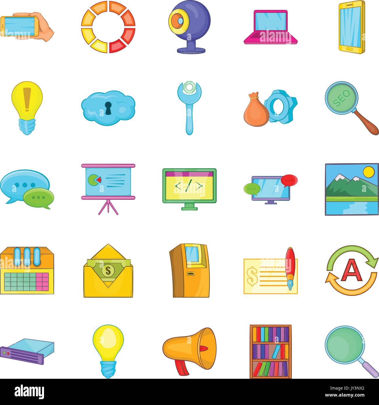 Business insight icons set, cartoon style Stock Vector Image & Art - Alamy