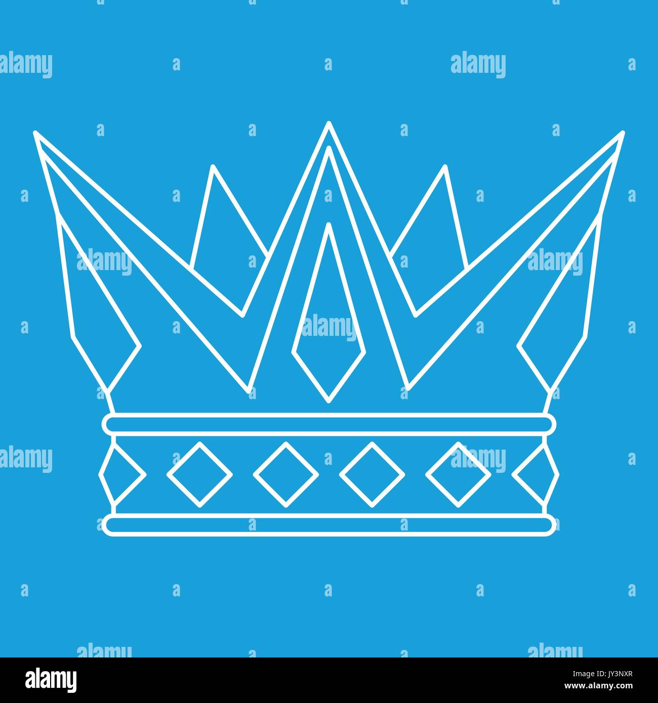 Cog crown icon, outline style Stock Vector Image & Art - Alamy