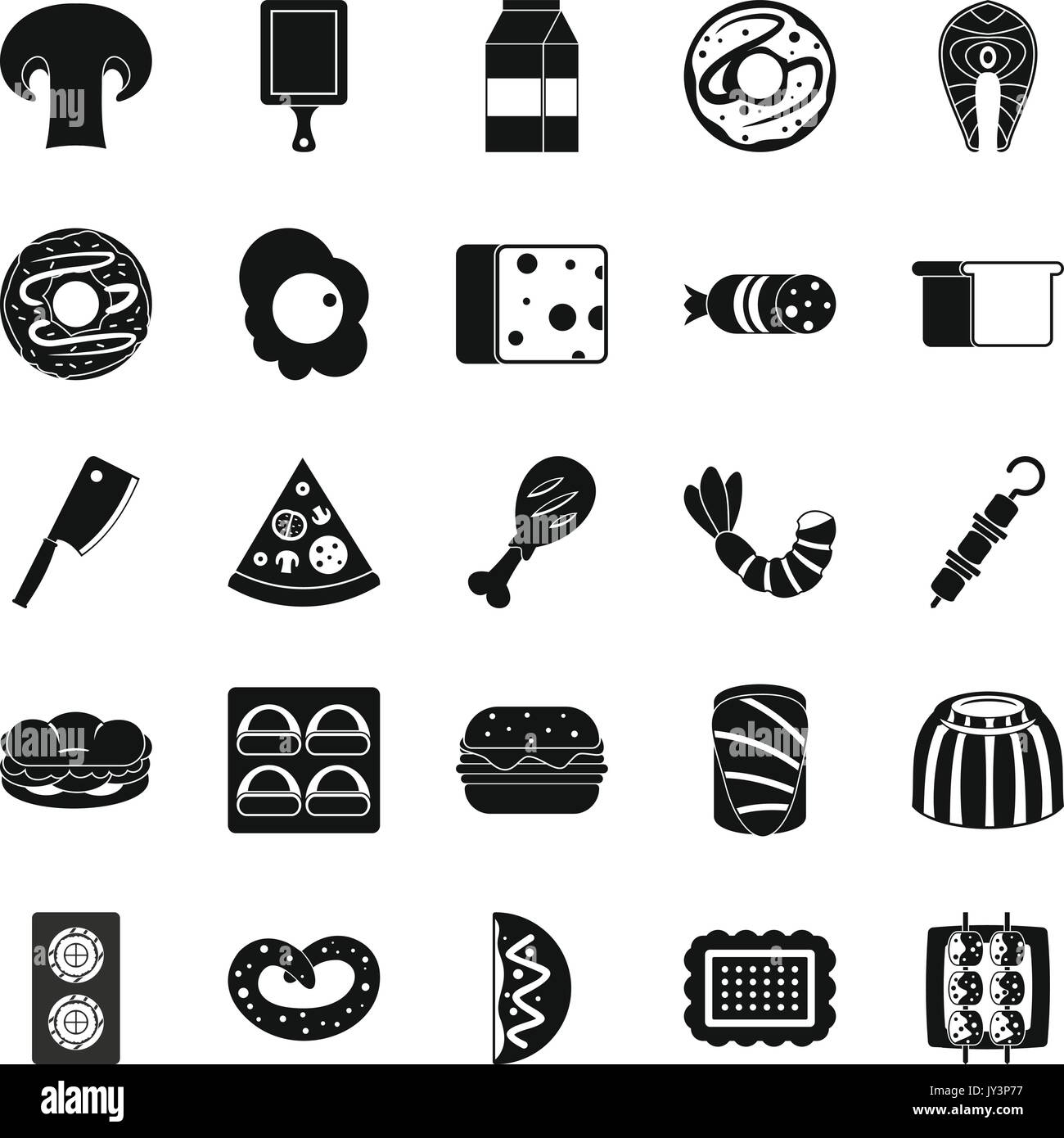 Yummy icons set, simple style Stock Vector Image & Art - Alamy