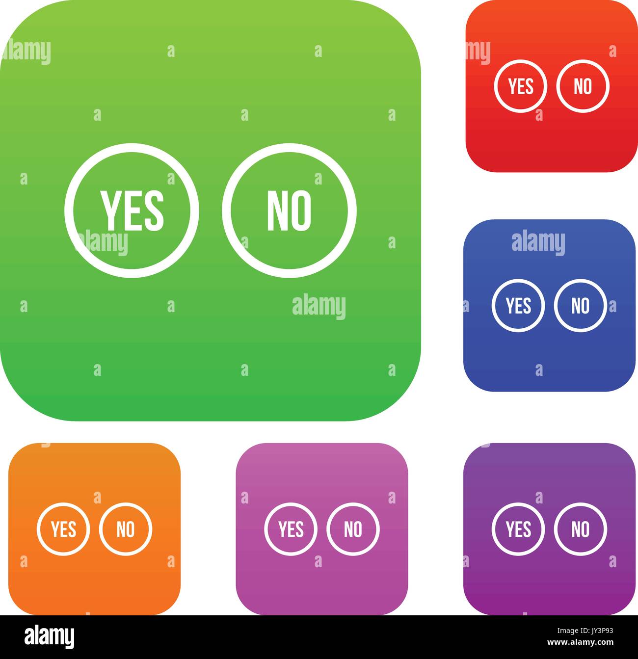 Selection buttons yes and no set collection Stock Vector Image & Art ...