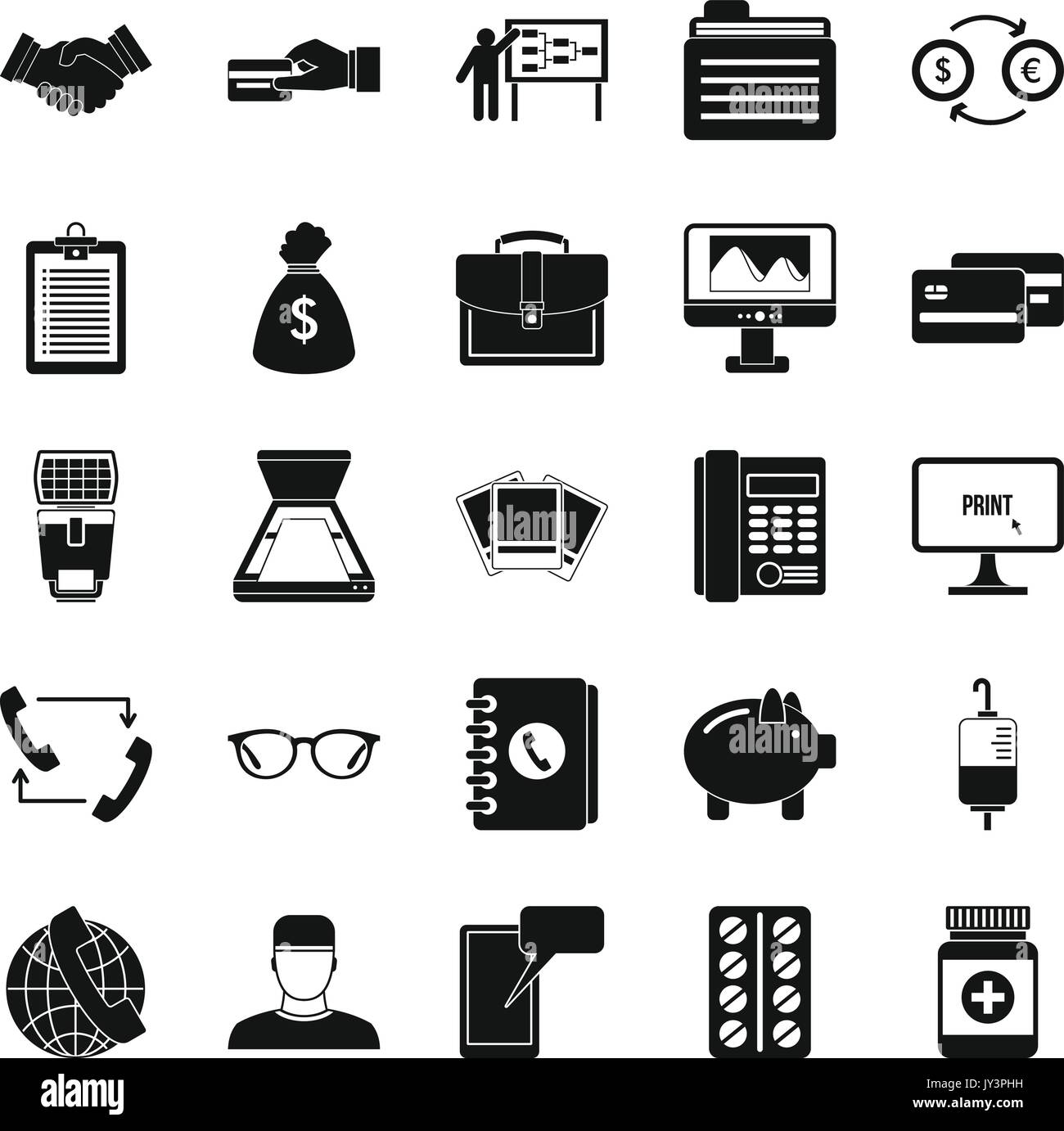 Division icons set, simple style Stock Vector Image & Art - Alamy
