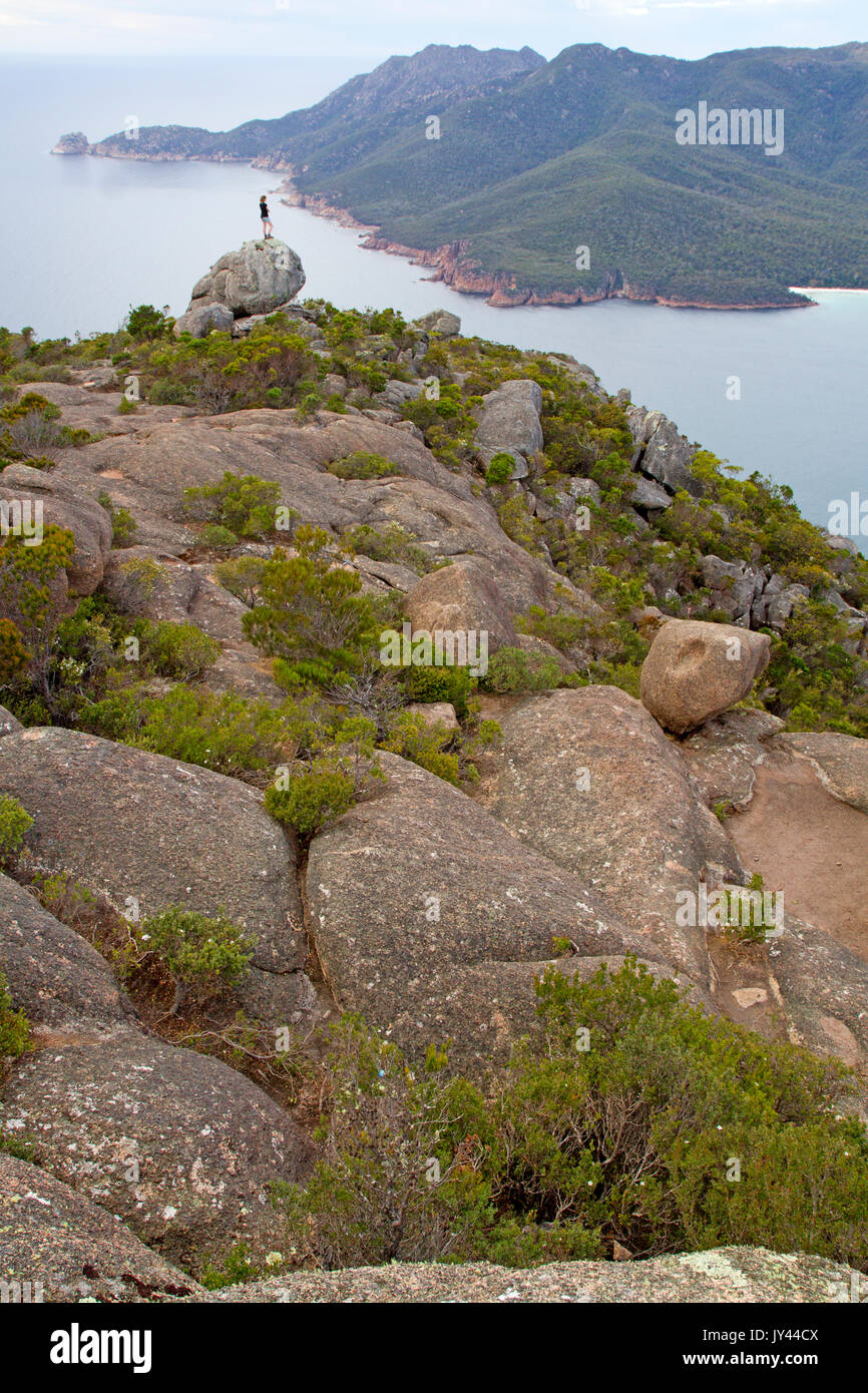 Wineglass Bay seen from the summit of Mt Amos Stock Photo - Alamy