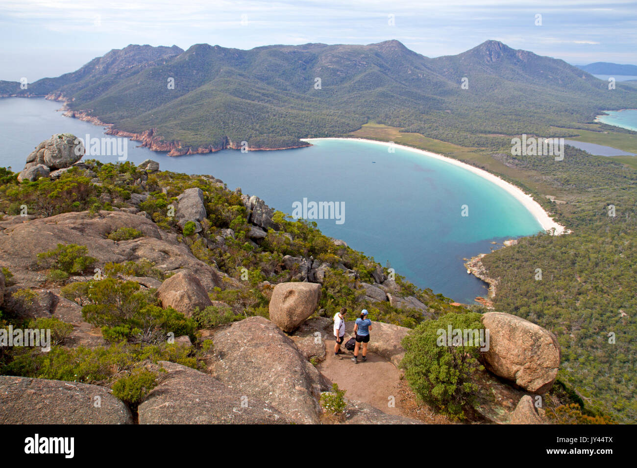 Wineglass Bay seen from the summit of Mt Amos Stock Photo - Alamy