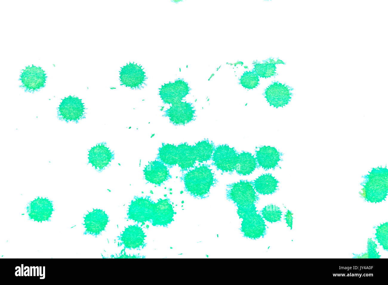 Abstract green ink splash. Ink blots. Elements of design. The water ...