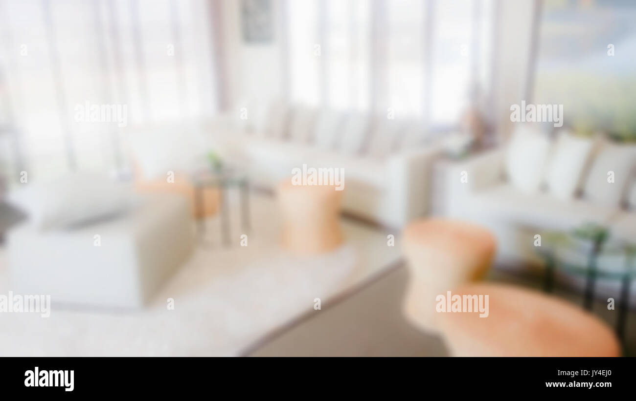 Modern living room blurred image Stock Photo - Alamy