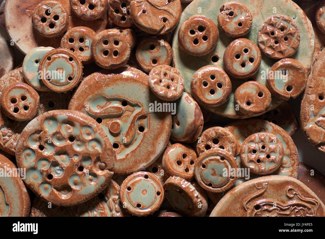 Collection of ceramic buttons Stock Photo - Alamy