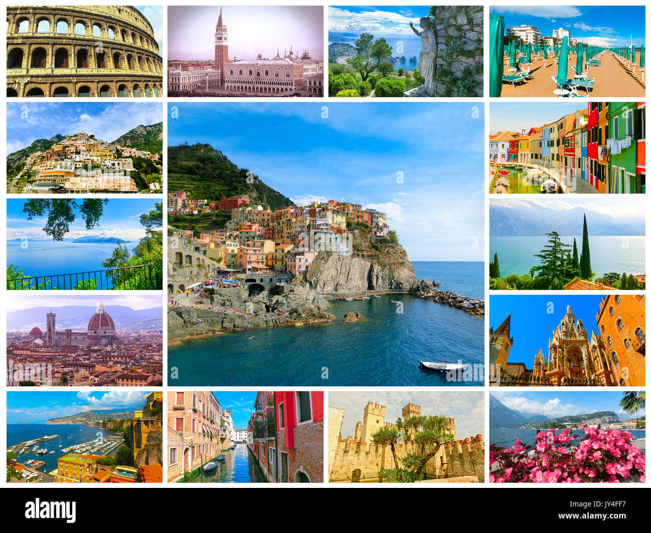 Collage from photos of Italy Stock Photo: 154378651 - Alamy