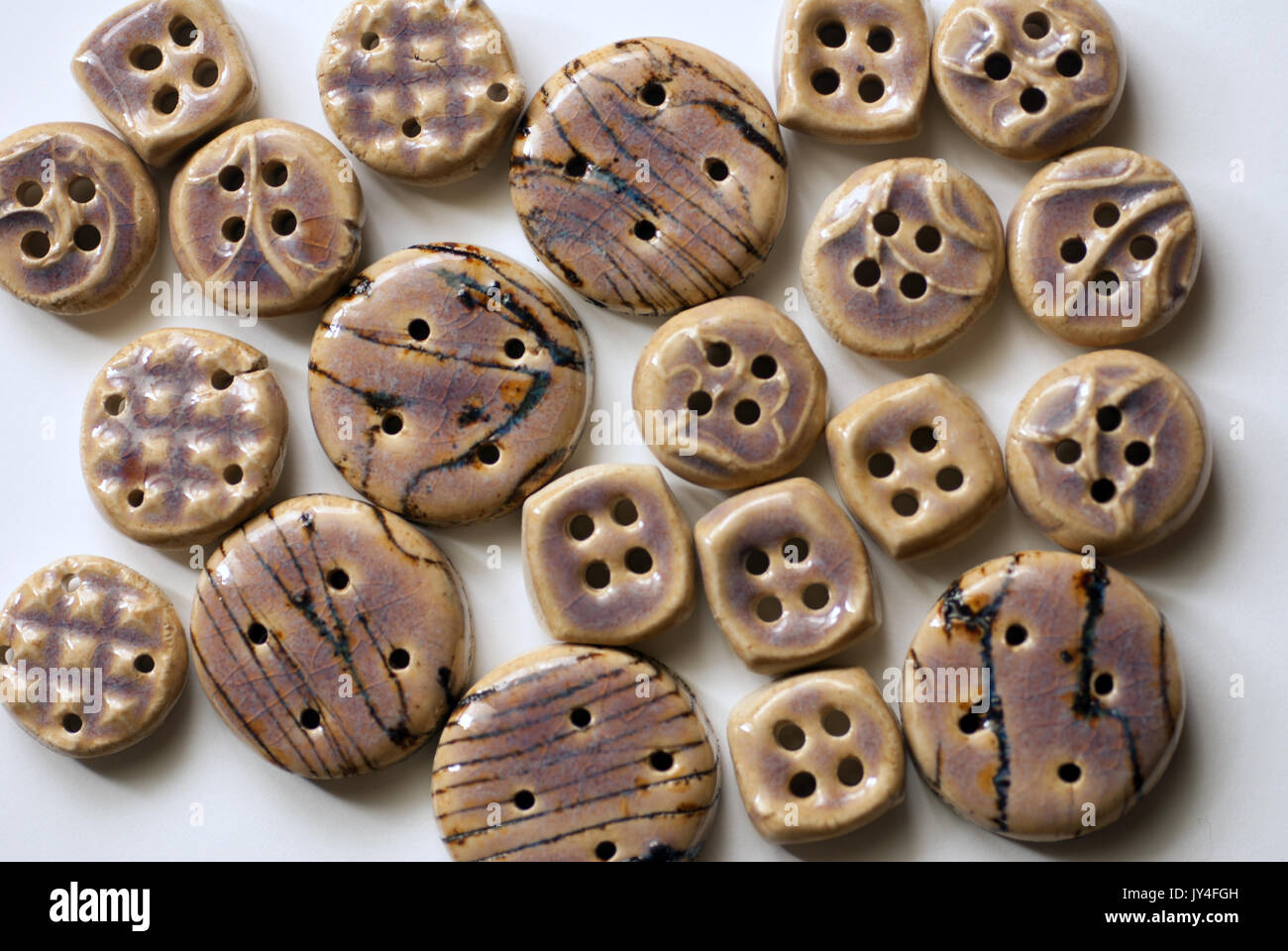 Collection of ceramic buttons Stock Photo - Alamy
