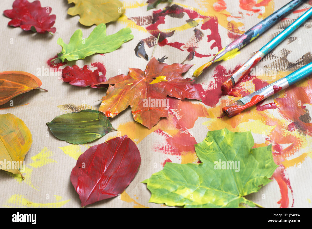 Handmade paper leaves hi-res stock photography and images - Alamy