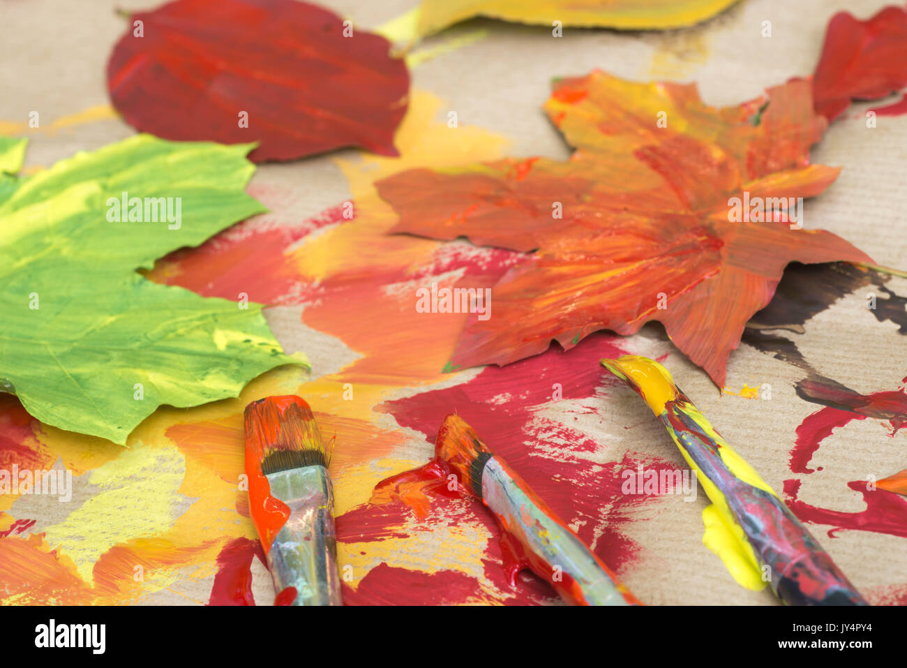 Handmade paper leaves hi-res stock photography and images - Alamy