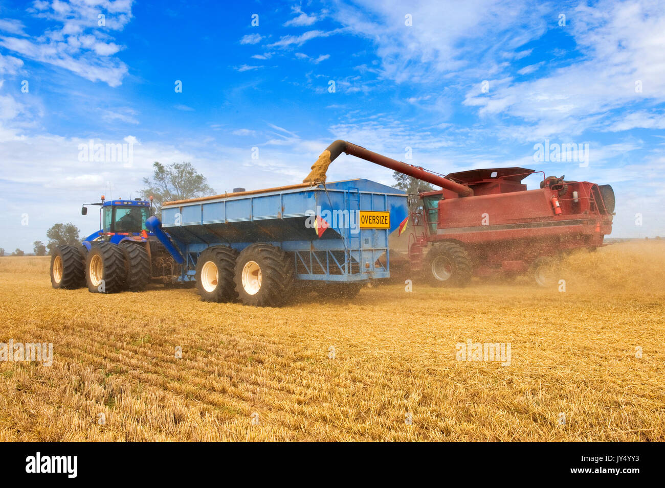 Harvester unloading hi-res stock photography and images - Alamy