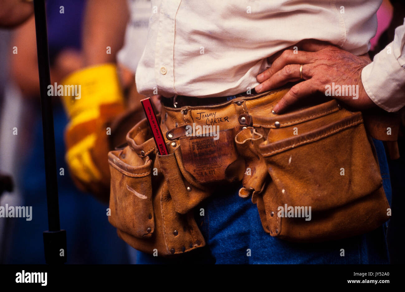 President Jimmy Carter volunteers at a Habitat for Humanity project in ...