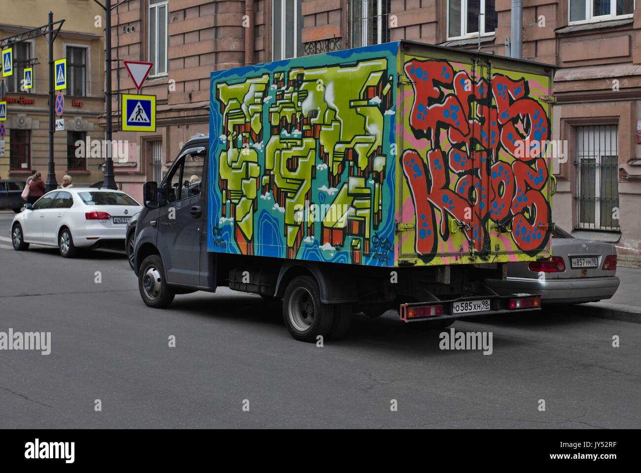 Van hippie graffiti hi-res stock photography and images - Alamy