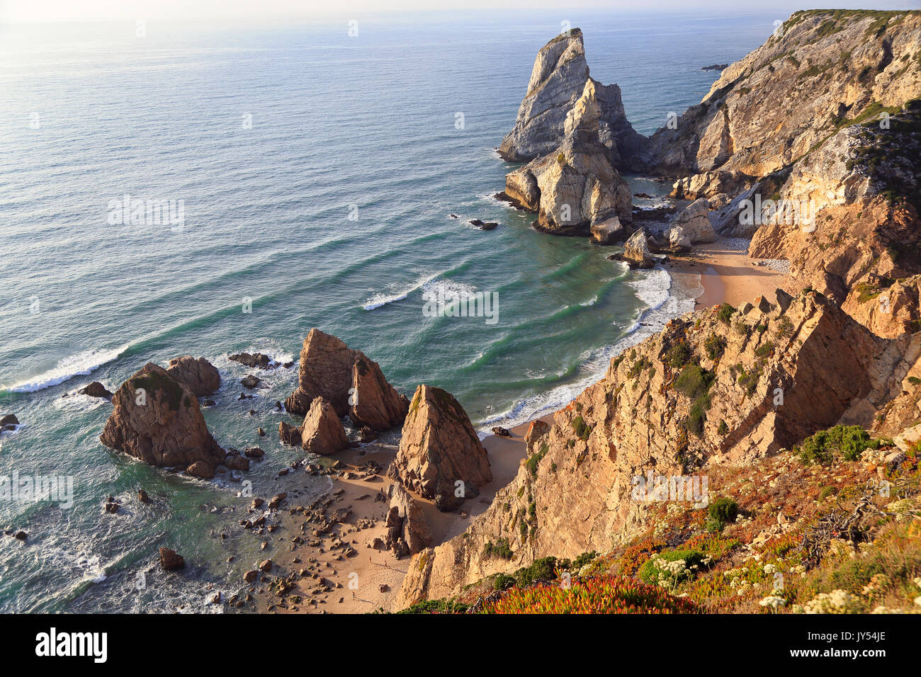 View of Ursa Beach, located near Cabo da Roca, in Sintra, Portugal ...