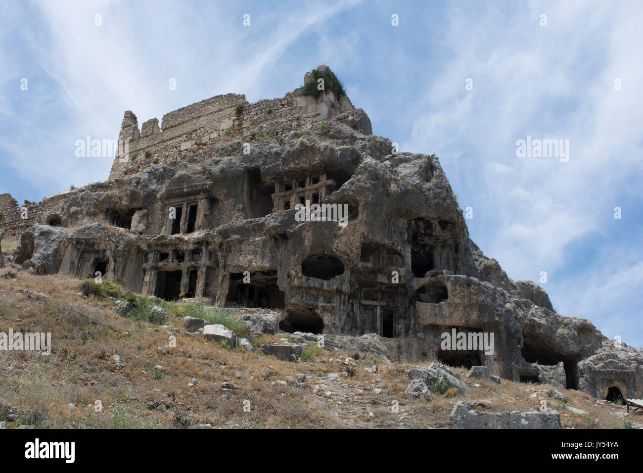 Lycian civilization.The tombs of the kings living in the ancient city ...