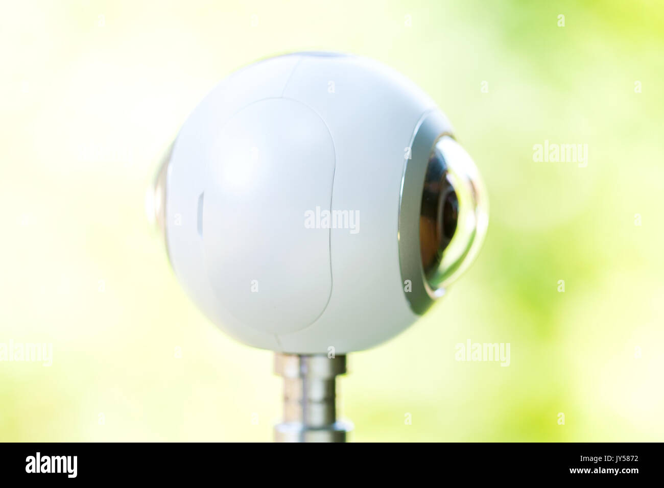 Close up picture of a 360 degree panoramic virtual tour camera outdoor ...