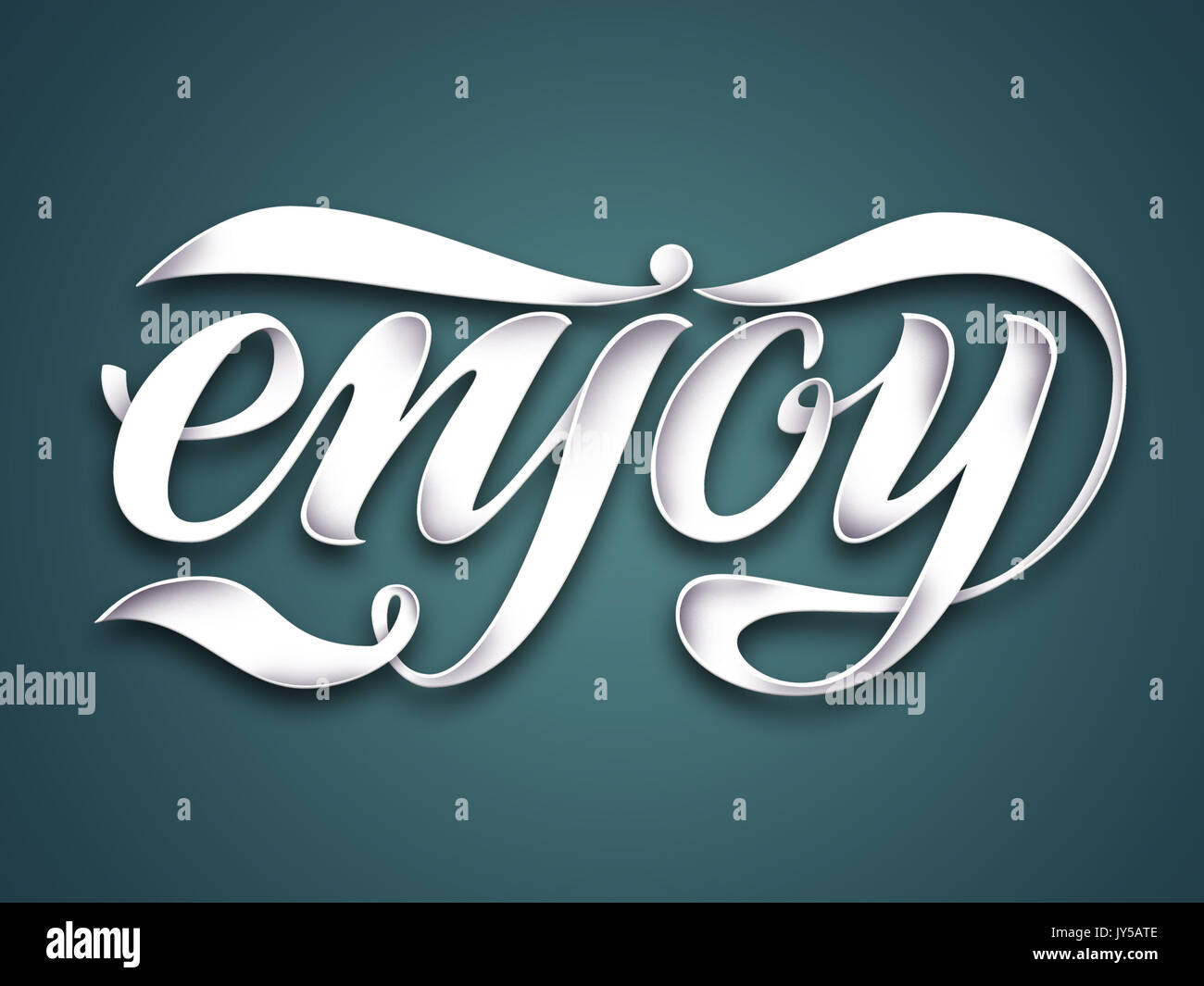 Enjoy - logo design in retro modern style. Simple and beautiful design ...