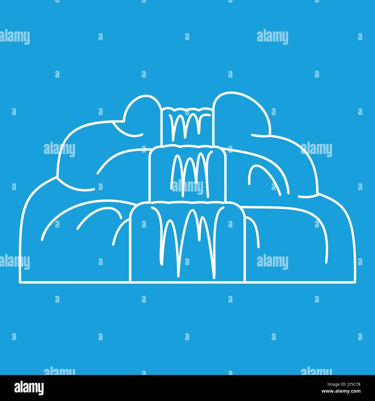 Waterfall icon, outline style Stock Vector Image & Art - Alamy