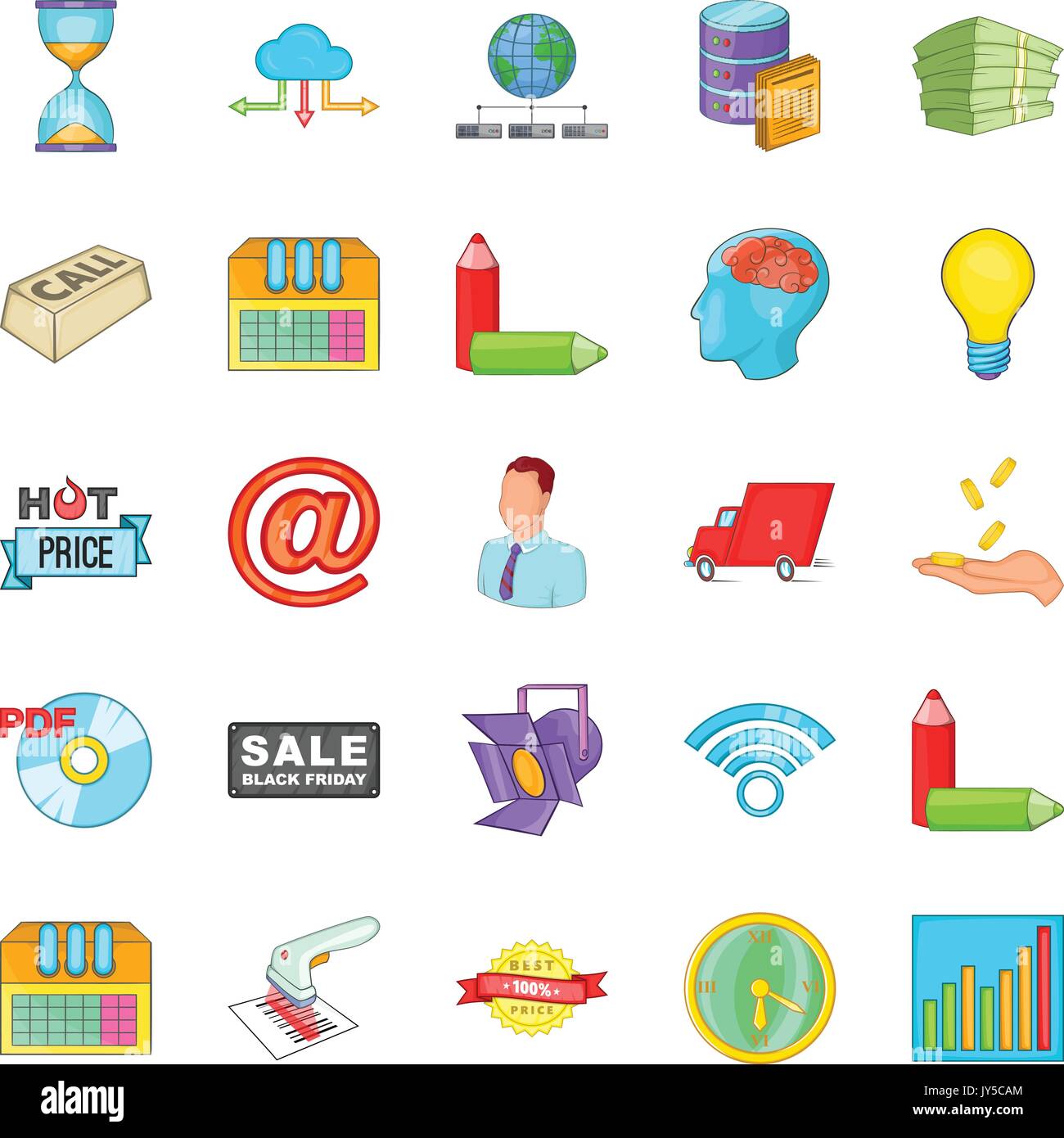 Digital sales icons set, cartoon style Stock Vector Image & Art - Alamy