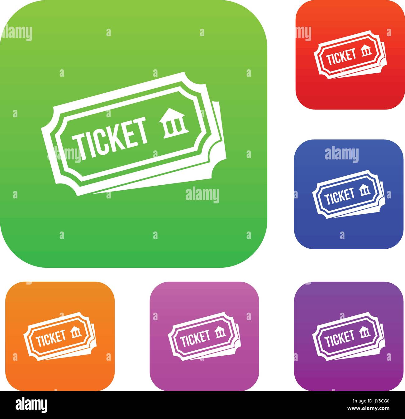 Ticket set collection Stock Vector Image & Art - Alamy