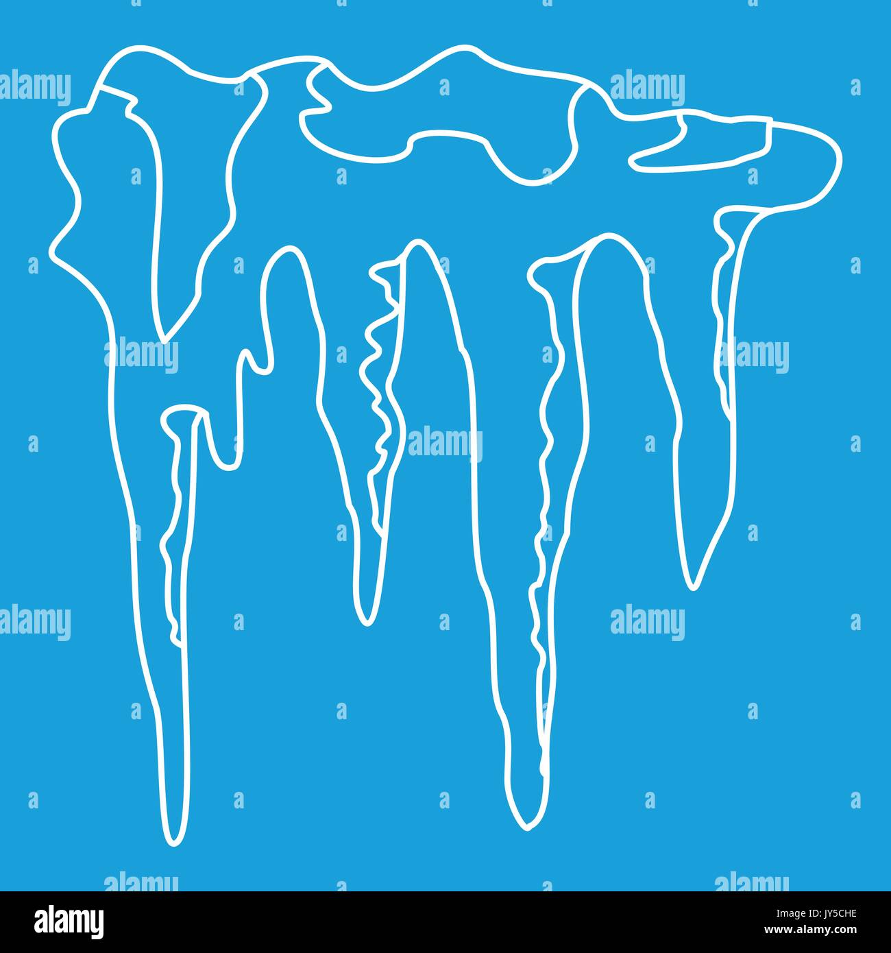 Icicles icon, outline style Stock Vector Image & Art - Alamy