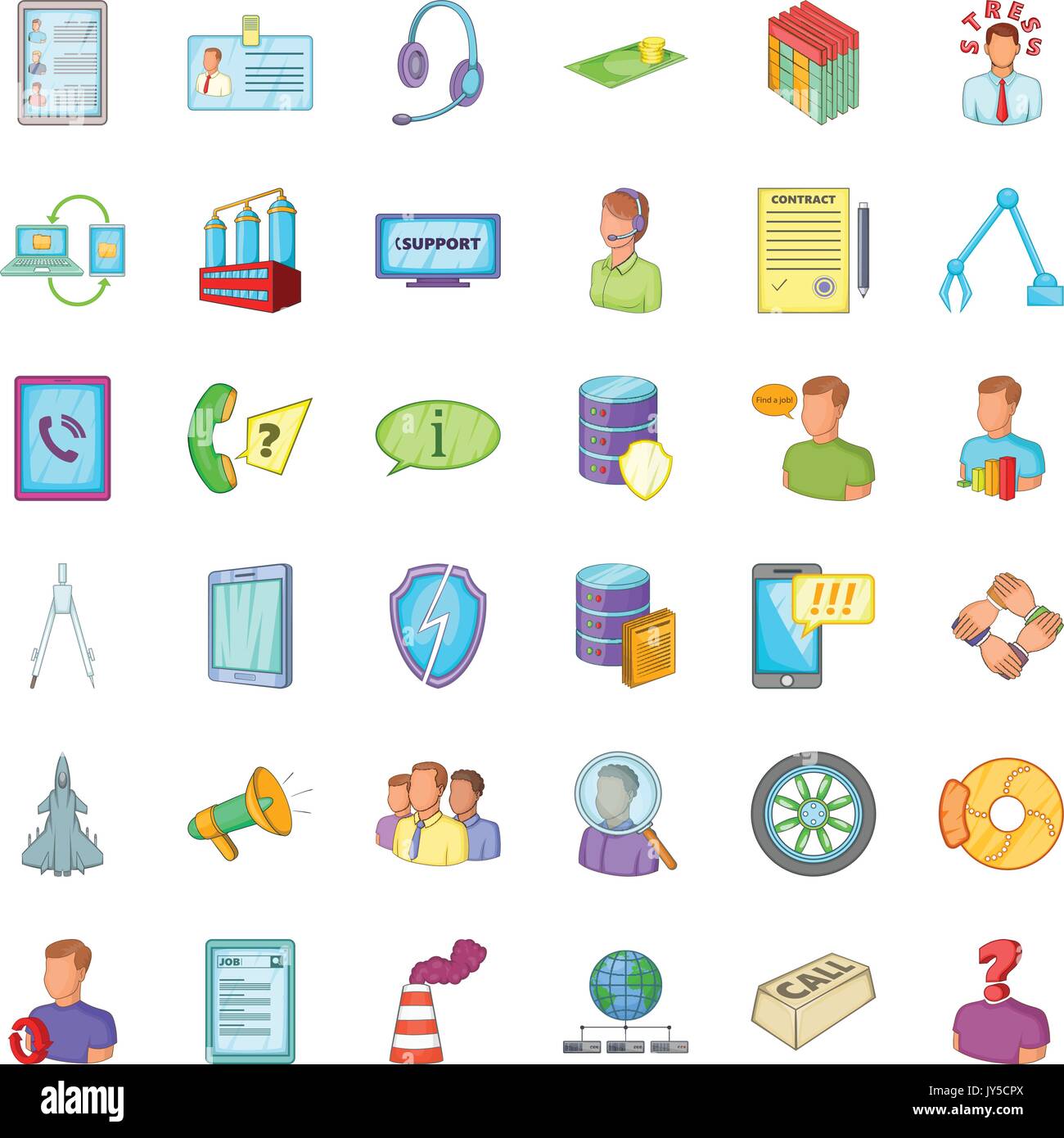 Country economy icons set, cartoon style Stock Vector Image & Art - Alamy