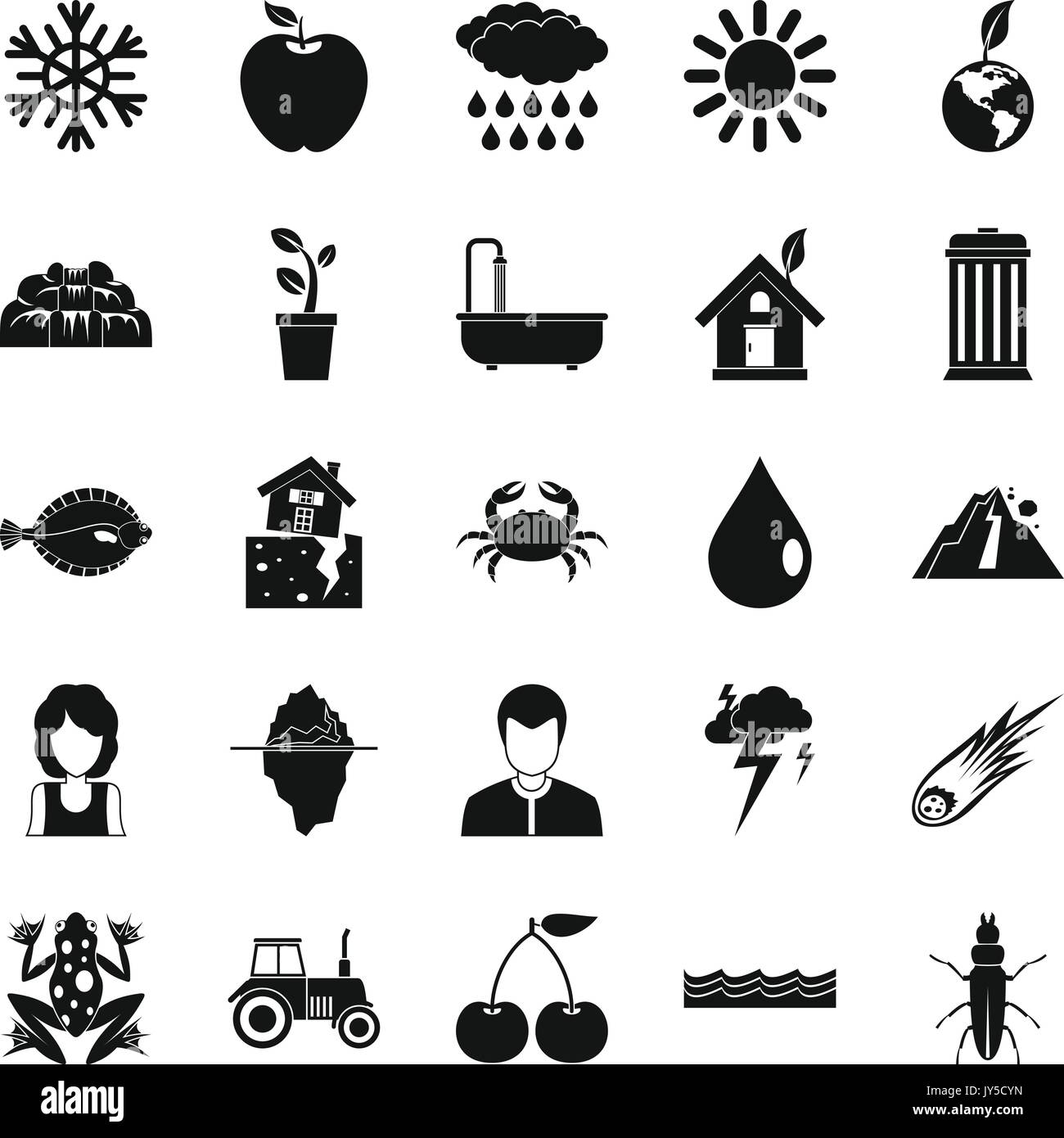 Variety of species icons set, simple style Stock Vector Image & Art - Alamy