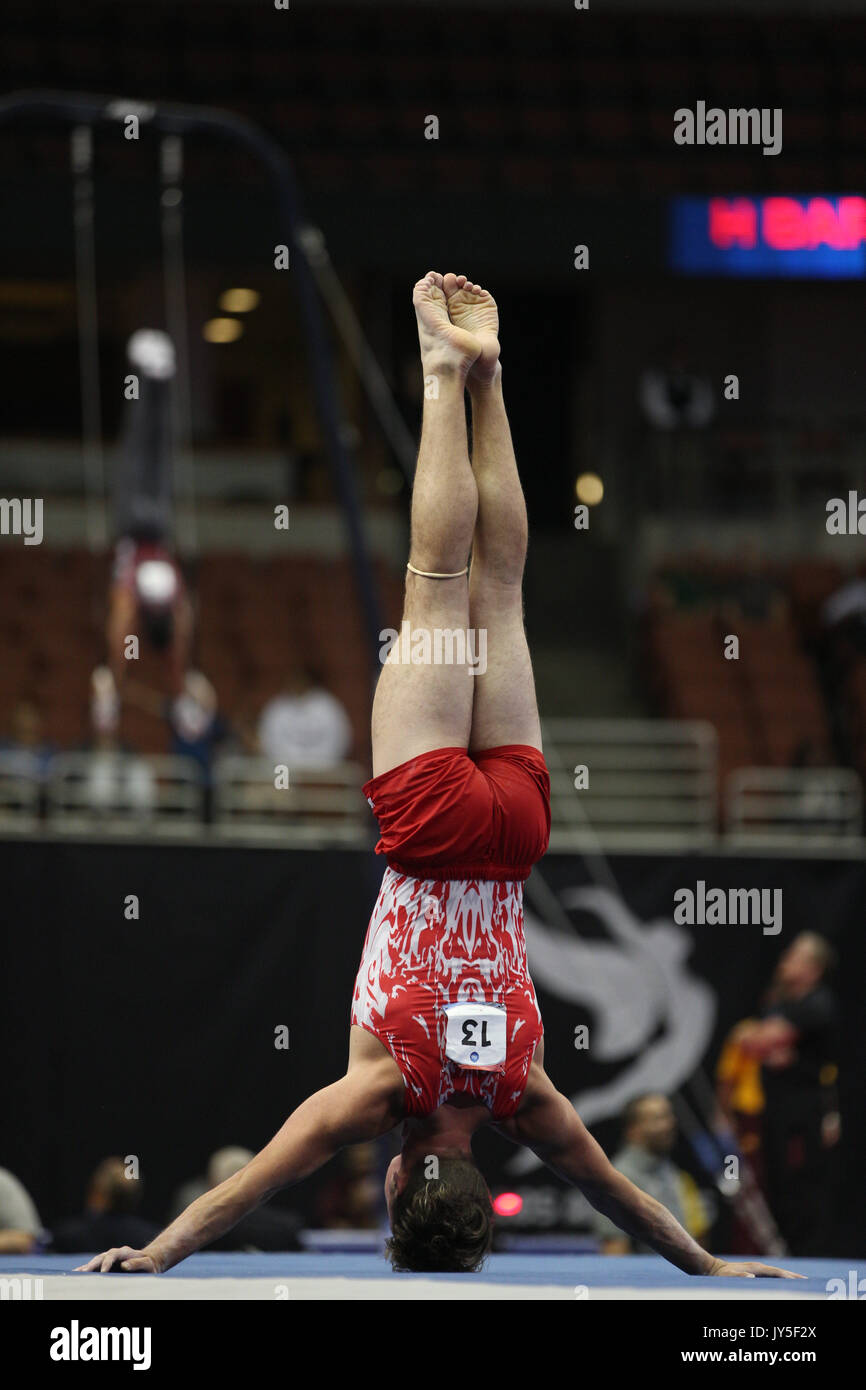 August 17, 2017: Gymnast Eddie Penev competes in the first day of the ...