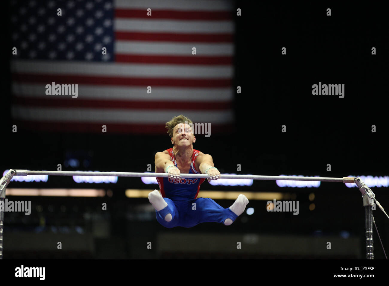 August 17, 2017: Gymnast Eddie Penev competes in the first day of the ...