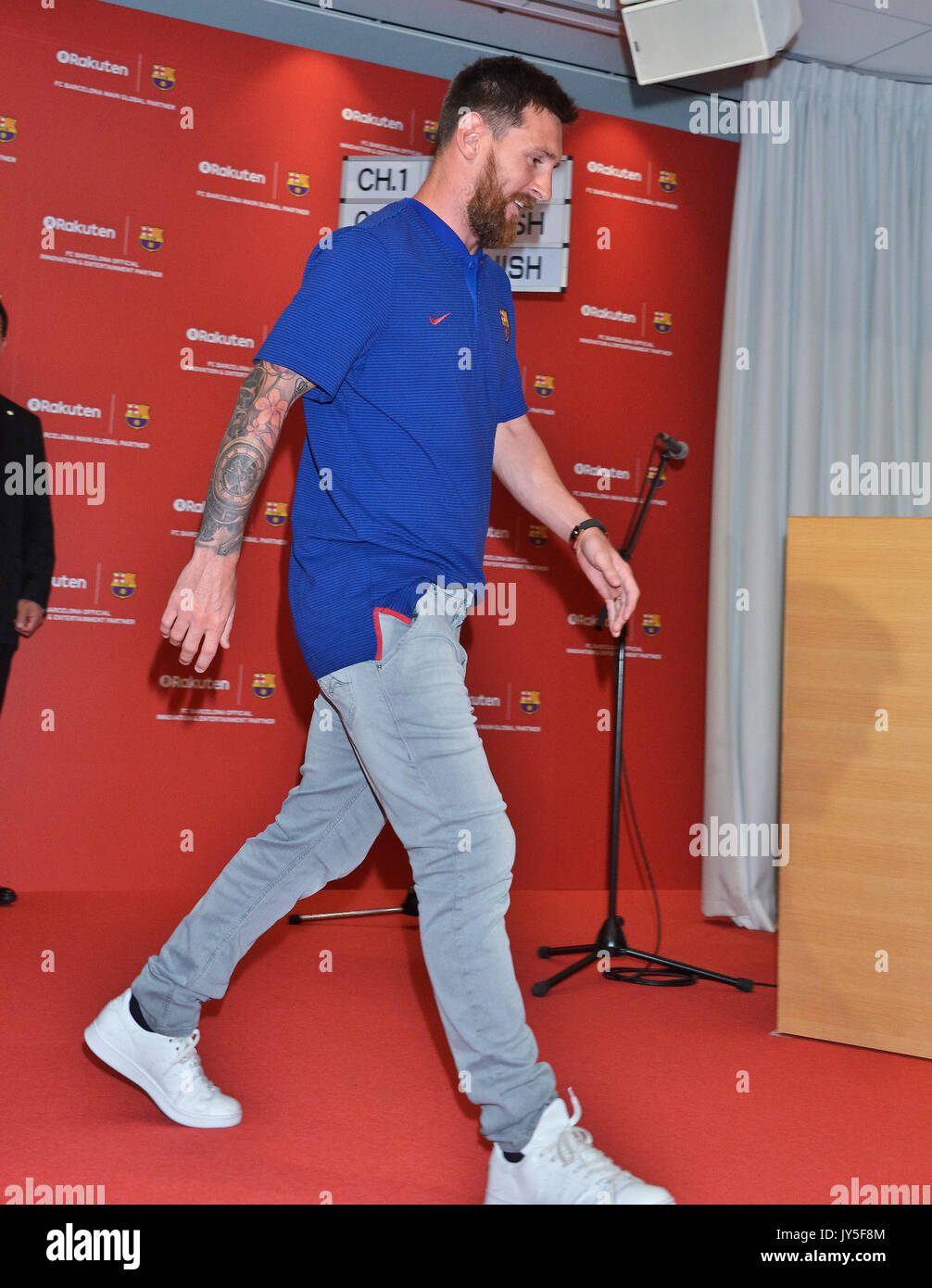 Rakuten, FC Barcelona, Lionel Messi, July 13, 2017, Tokyo, Japan ...